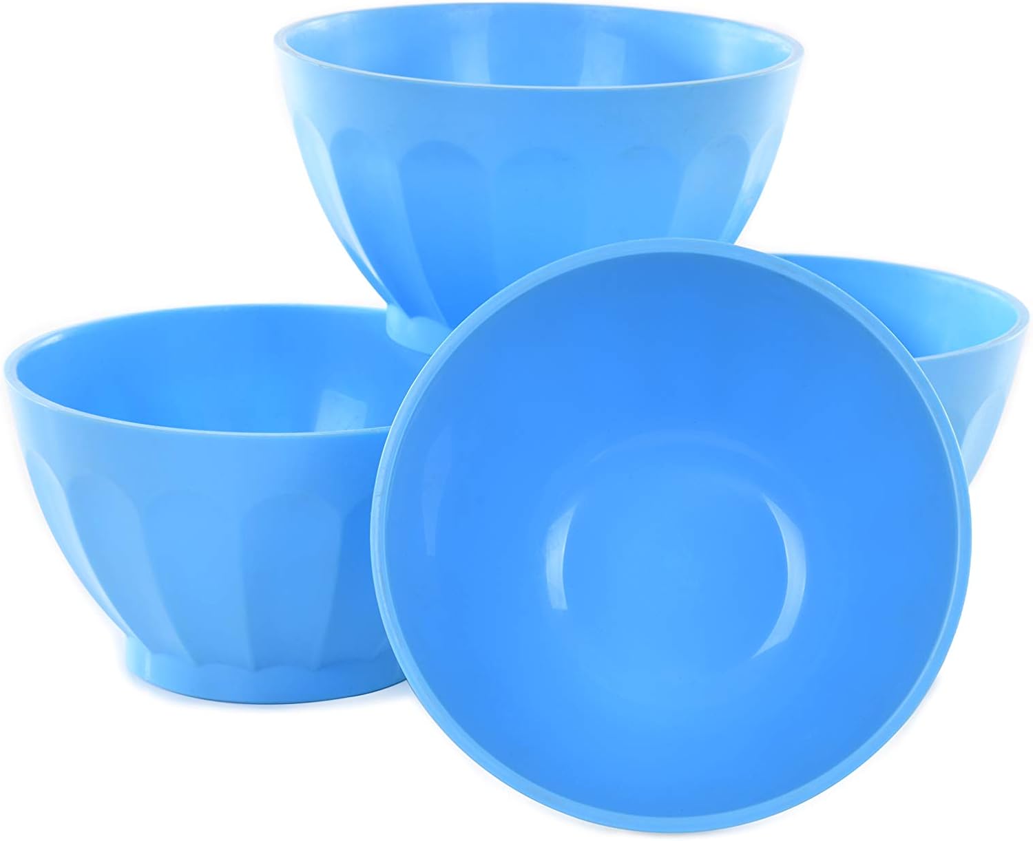 Amazon.com | Mintra Unbreakable Plastic Bowl, BLUE 4pk - Medium, 750ml, 25oz, 5.5inW x 3inH ...