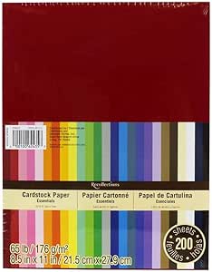 Recollections Cardstock Paper Essentials 20 Colors - 200 Sheets 8-1/2 X ...