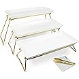 Amazon.com: ECOIOU Extra Large 3 Tier Serving Tray, 24 x22 x 9.8 Inch Melamine Tiered Tray Stand ...