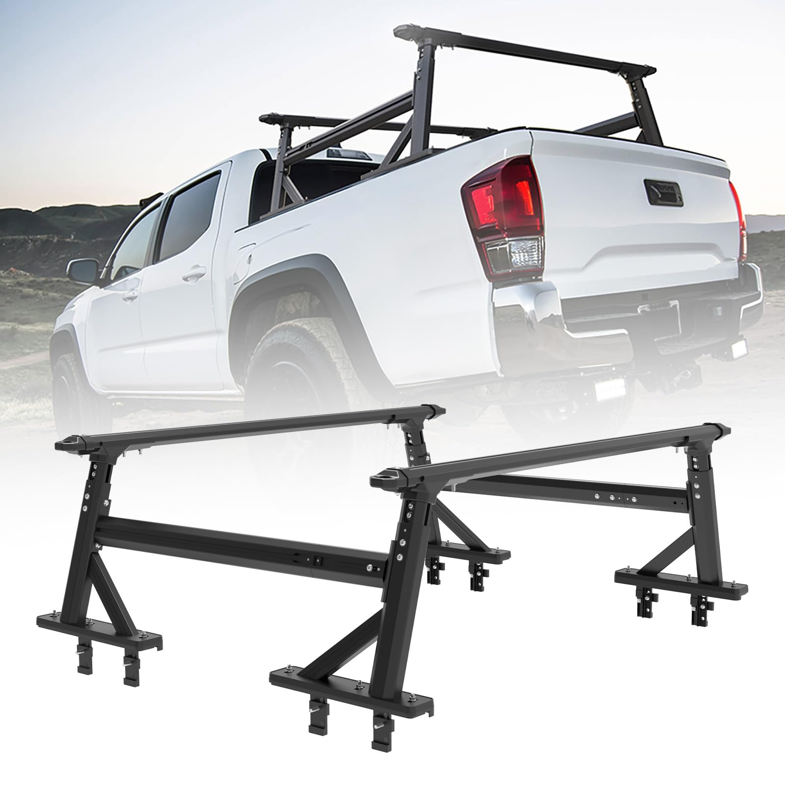 AUXPACBO Heavy Duty 800LB Extendable Bed Rack Fit for Toyota Tacoma ...