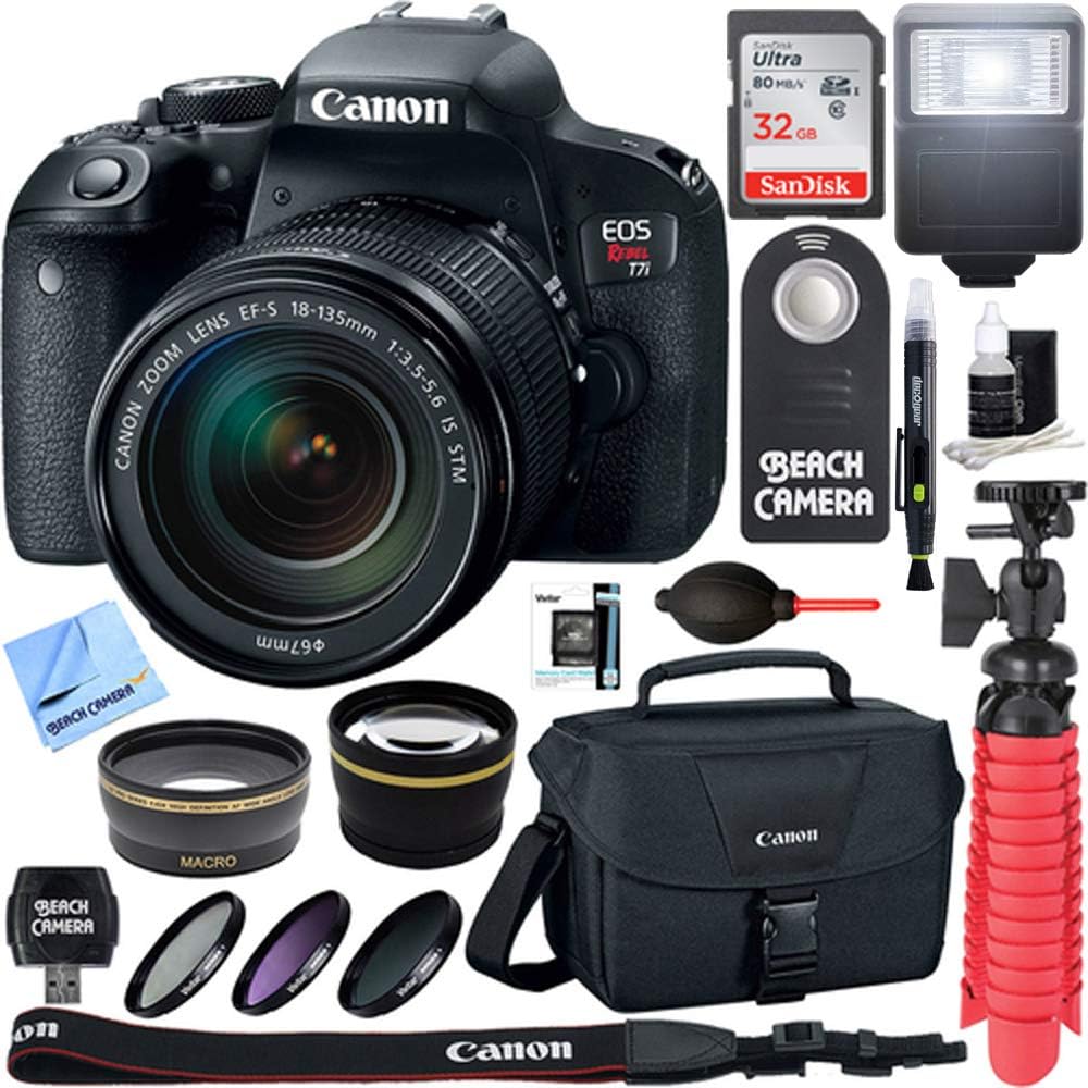 Amazon.com : Canon EOS Rebel T7i Digital SLR Camera with EF-S 18-135mm ...