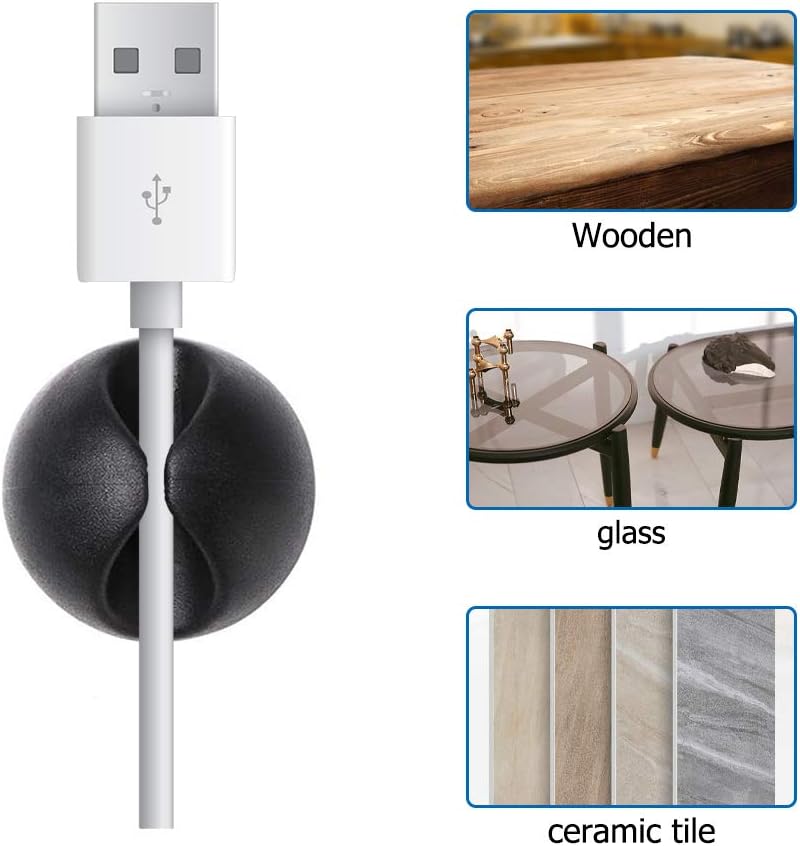 Cable Tidy Clips Management – IVETTO Self Adhesive Cable Clips Holder ...