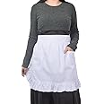 Amazon.com: Love Potato 100% Cotton 2 Pockets Waist Apron Kitchen ...
