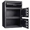 Barsaka Steel Double Door Depository Safe Front Loading Drop Slot ...