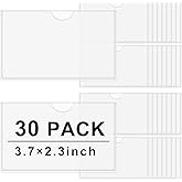 Amazon.com : Origin-Joy 25 PCS Self-Adhesive Index Label Pockets, Clear ...