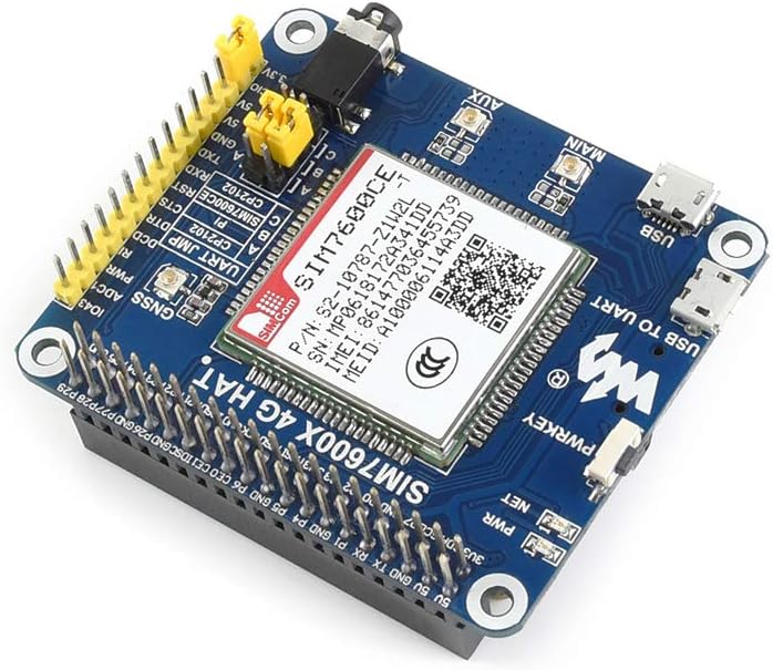4G/3G/2G/GSM/GPRS/GNSS HAT for Raspberry Pi/Jetson Nano Based SIM7600G ...