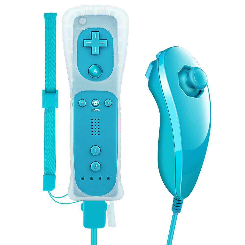 Jevogh Wii Remote Controller and Nunchuck for Nintendo Wii/Wii U, GR16 ...