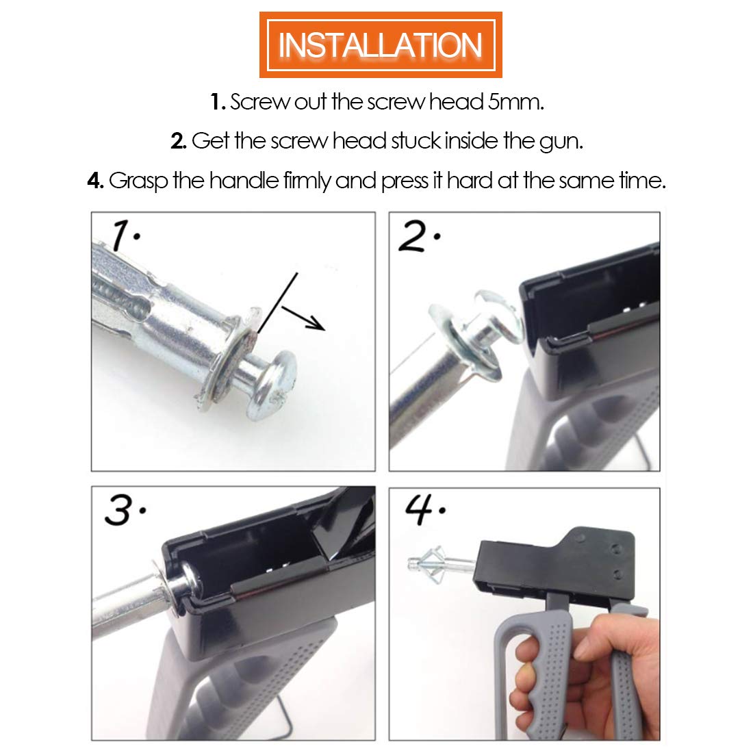 Rustark 52-Pcs 6 Sizes Heavy Duty Zinc Plated Steel Molly Bolt Drive ...