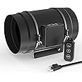 Amazon.com: Toolazy Quiet 8" Inline Duct Fan 831 CFM Ventilation Exhaust Fan EC Motor and ...