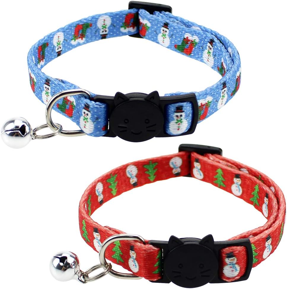 UBERMing 2 Colliers pour Chats de Noël Réglables Colliers de Chat avec ...