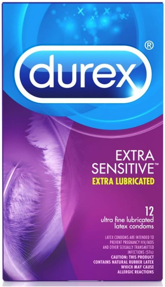 Amazon.com: Durex Extra Sensitive Natural Latex Condom, Ultra Fine ...