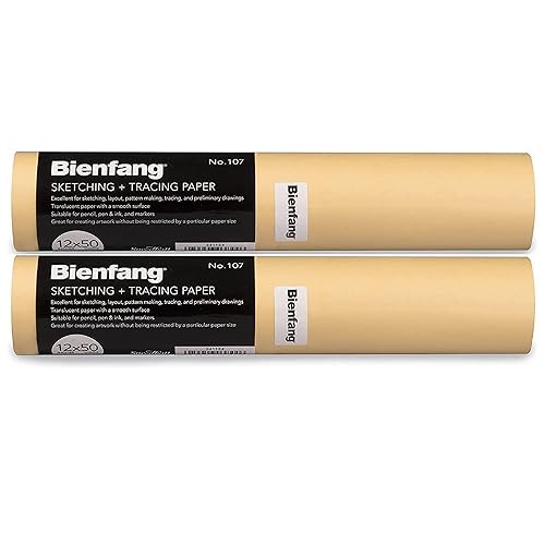 Bienfang Sketching & Tracing Paper Roll, Canary Yellow, 12 Inches x 50 ...