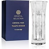 Amazon.com: CS Crystal Vase 12-inch high, Sunshine Design, for Flowers ...