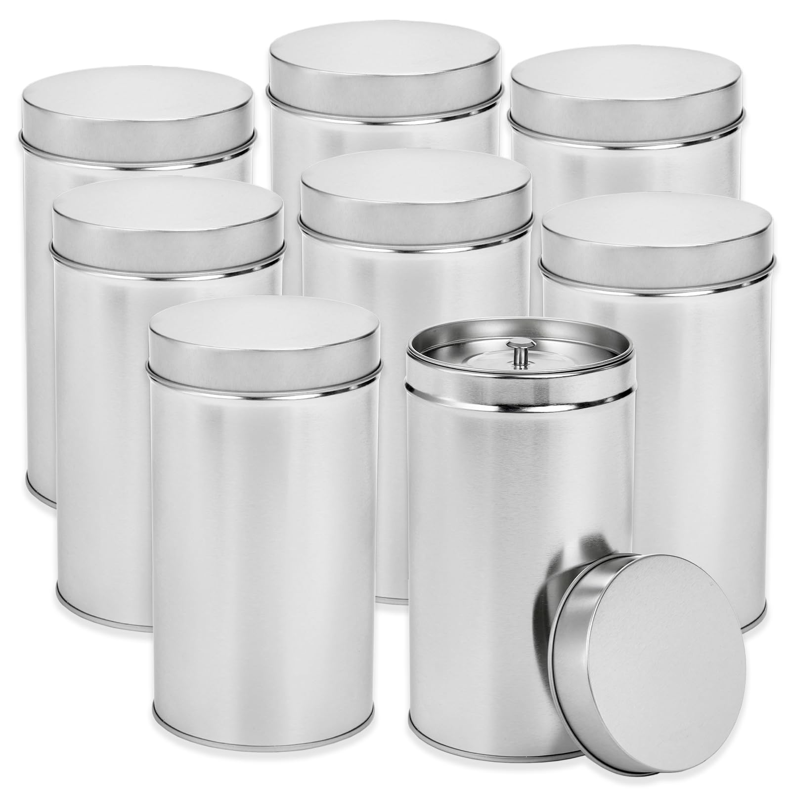 Yesland 8 Pack Tea Tin Canister with Airtight Double Lids, 33 Fluid oz ...