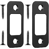 2 PCS Deadbolt Strike Plate Door Backplate Round Corner Deadbolt Strike ...
