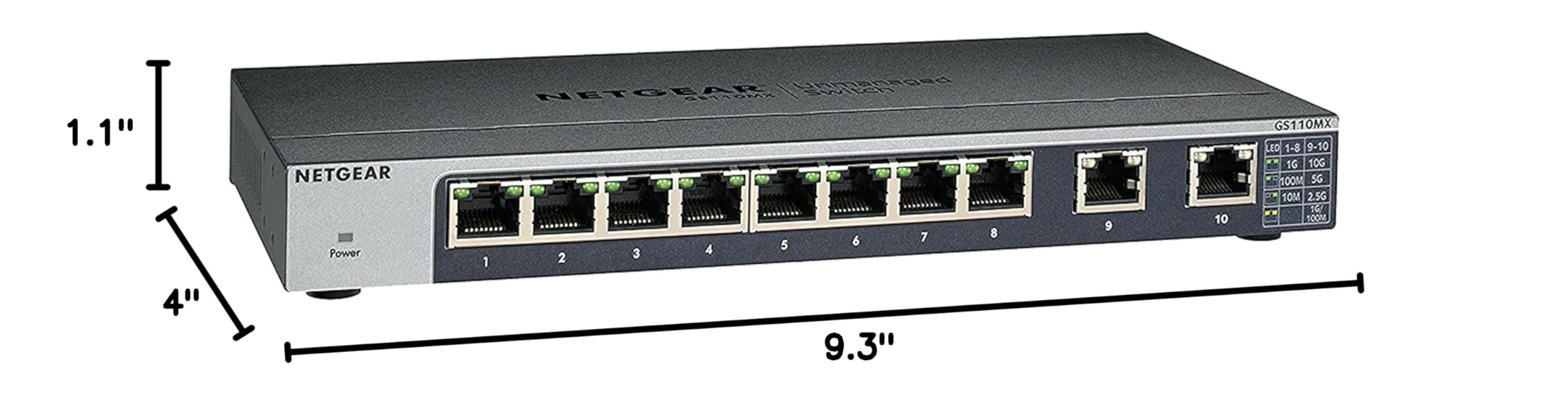 Mua NETGEAR 10-Port Gigabit/10G Ethernet Unmanaged Switch (GS110MX ...