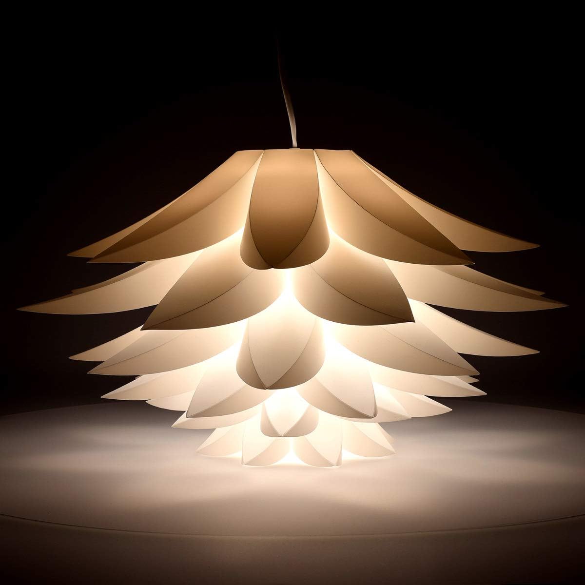 kwmobile DIY Puzzle Lampshade Kit – Lotus Flower Jigsaw IQ Lamp Shade ...