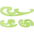 Amazon.com: Pacific Arc French Curve Set, 3 Shapes, Clear Curve Ruler ...