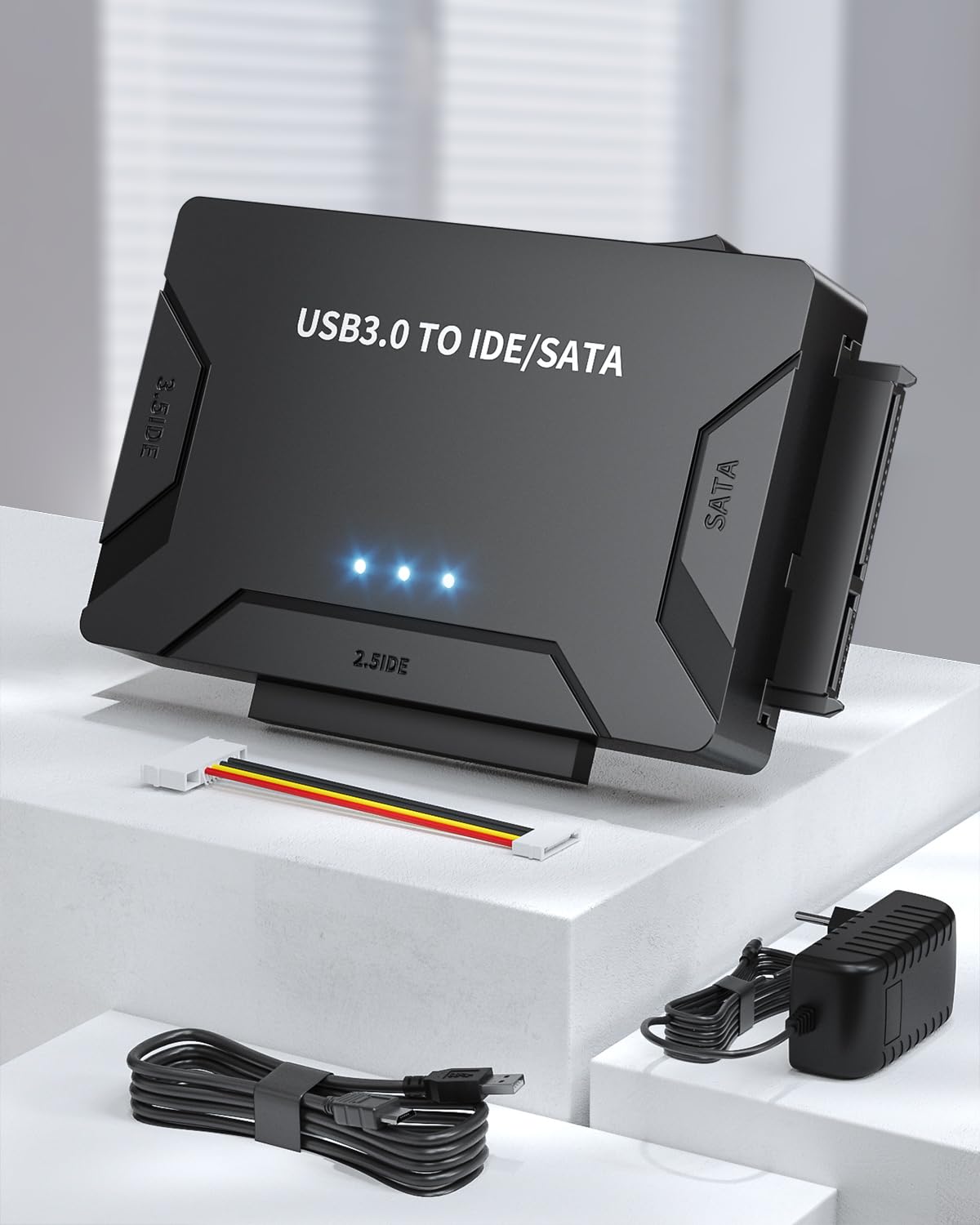 POSUGEAR USB 3.0 to IDE/SATA Adapter, External Hard Drive Reader ...
