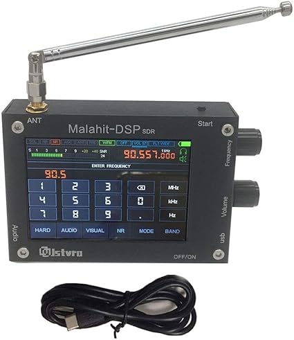 Amazon.com: Malahit Dsp Sdr Receiver 50KHz-2000MHz 2GHz Registered 3.5 inch Touching LCD Screen ...