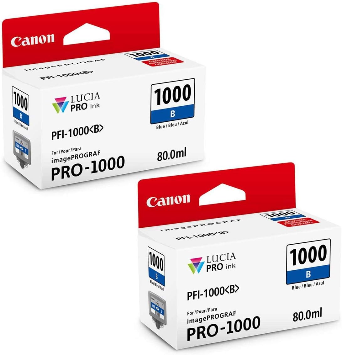 Amazon.com: Canon 2 Pack PFI-1000B Blue Lucia PRO Ink for imagePROGRAF PRO-1000: Electronics