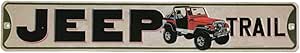 Amazon.com: Open Road Brands Jeep Trail Embossed Metal Street Sign ...