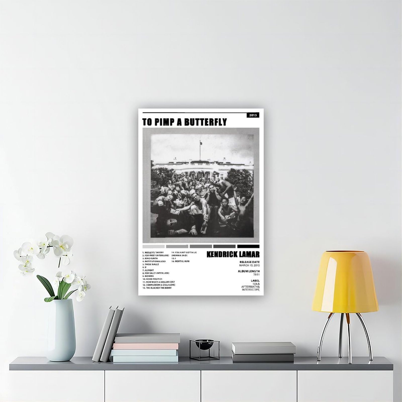 Liwaed Kendrick Lamar Music Poster To Pimp A Butterfly Canvas Poster ...