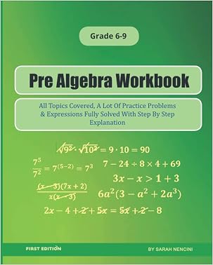 OPEN BOOK Pre Algebra Workbook: All Topics Covered, A Lot Of Practice ...