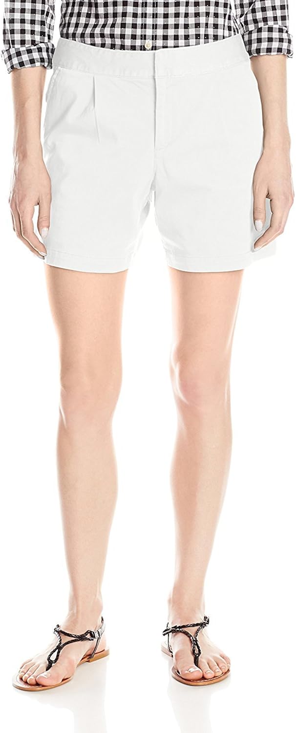 Dockers Women's Pleat Front Short, White, 4 | Amazon.com