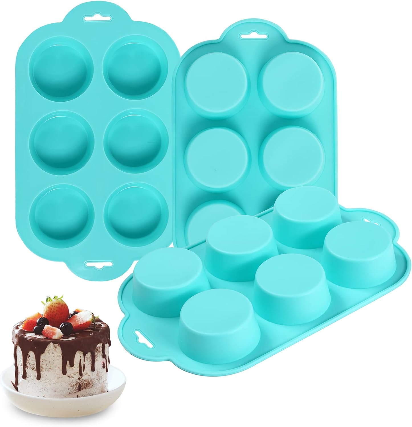 BakingWorld 3 Piece Round Cylinder Candy Mold,Chocolate Candy Cover ...