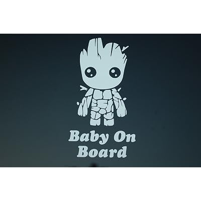 Buy Five STAR SUPPLY Baby On Board Baby Groot Sticker Vinyl Decal ...