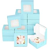 Amazon.com: Bakepacker 60pcs Light Blue Cookie Boxes 6x6x3 inches Easy ...