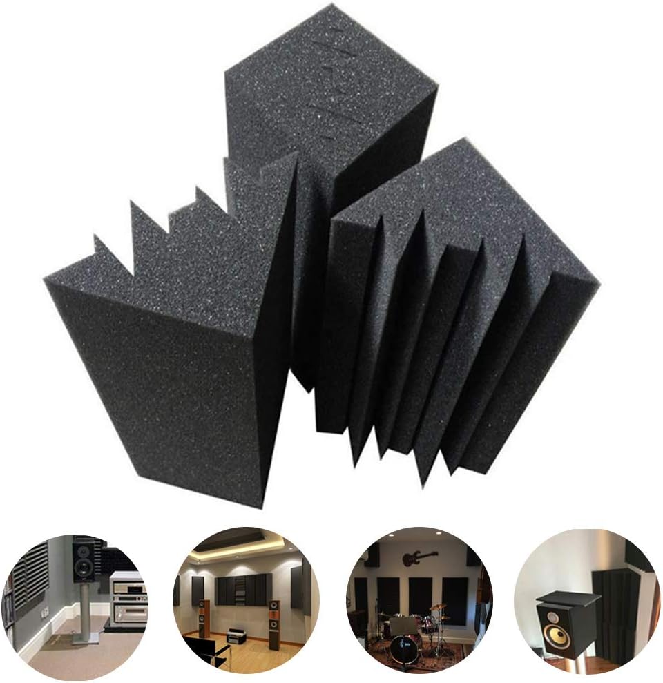 12 Pcs Mini Corner Soundproofing Foam Bass Trap Sound Absorbing ...