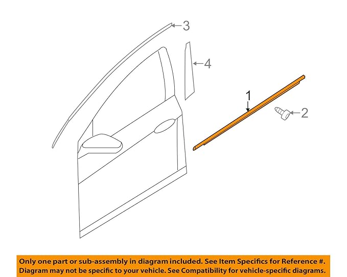 Amazon.com: Genuine Hyundai 82210-3S000 Door Belt Weatherstrip Assembly ...