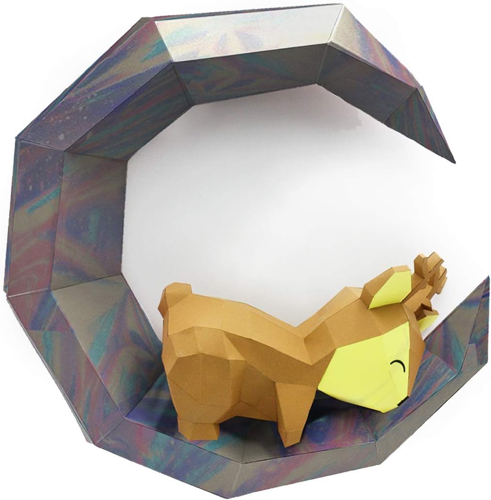 Oh Glam Home Kit DIY Reno Dormido sobre la Luna Papercraft Kit Trofeo ...