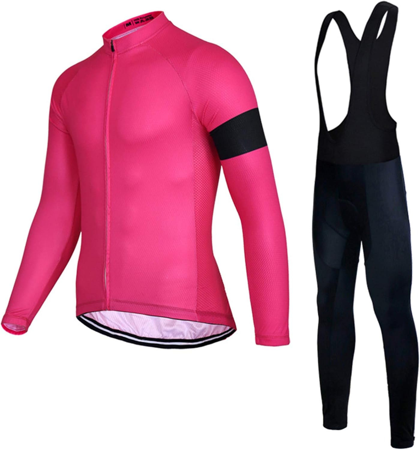 Men's Long-sleeved Cycling Suit, Bib, 3D Gel Windproof and Breathable ...