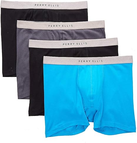 Perry Ellis Men's Portfolio 4 Pack Cotton Boxer Briefs at Amazon Men’s ...