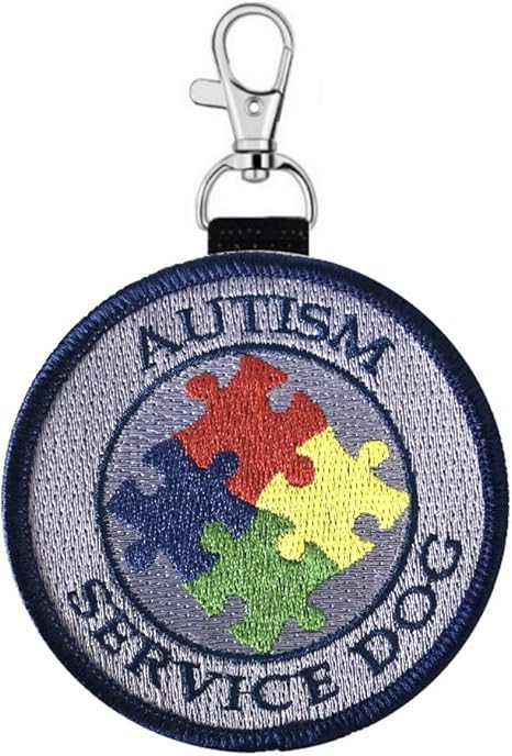 Amazon.com : “Autism Service Dog” Clip on Identification Hanging ...