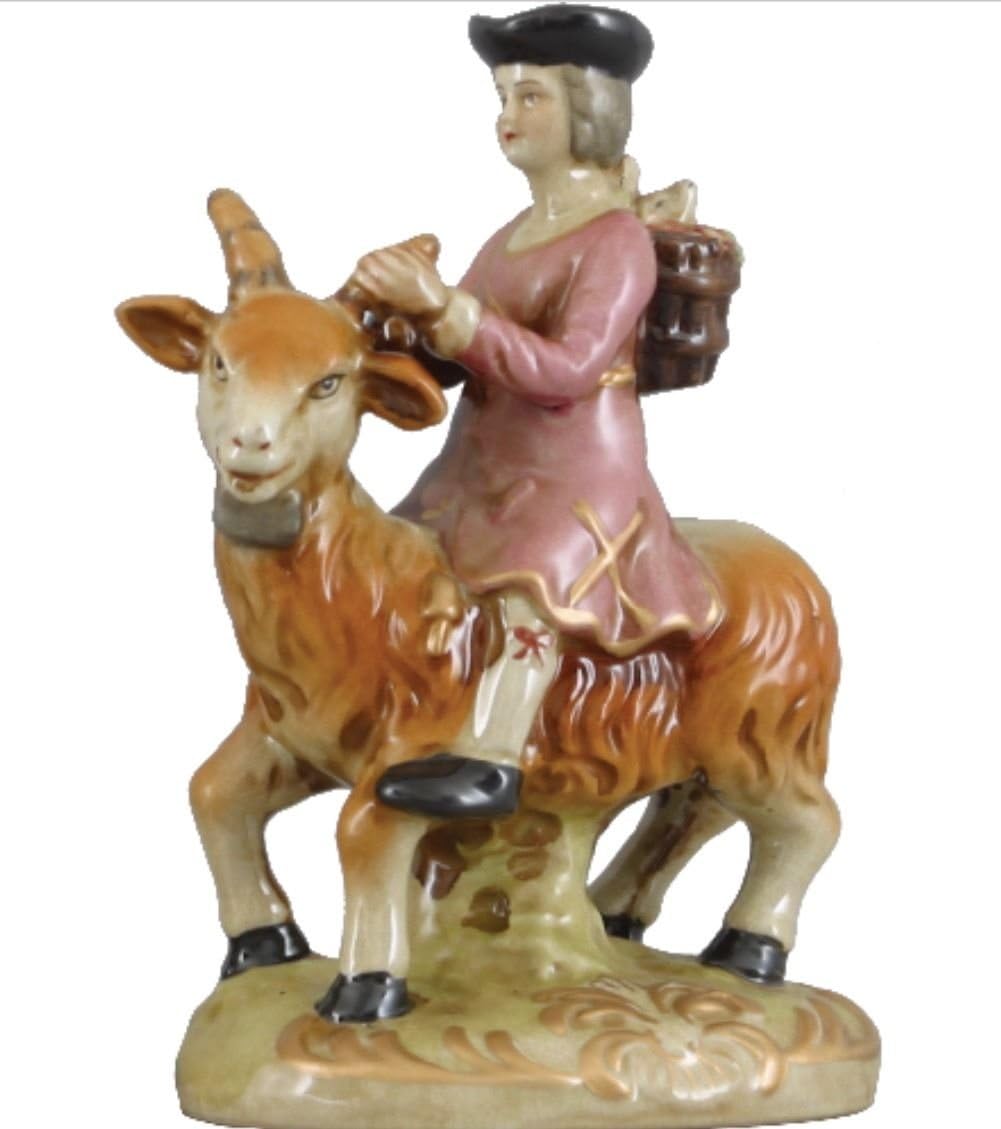 Amazon.com: VA Staffordshire Reproduction Man Riding Goat: Home & Kitchen