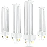 (12 Pack) PLC-18W 827, 4 Pin G24q-2, 18 Watt Double Tube, Compact Fluorescent Light Bulb ...