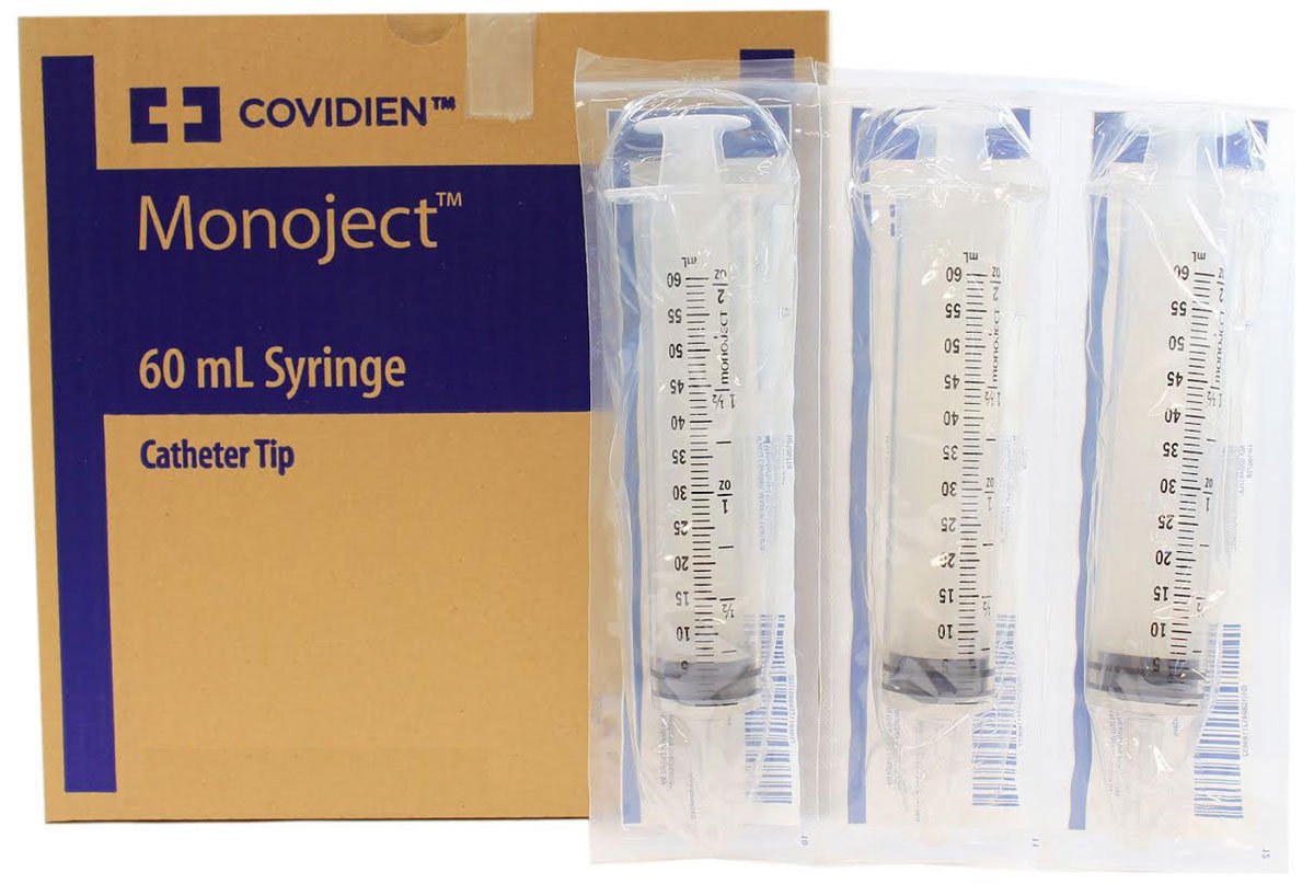 Amazon.com: Monoject 60cc Syringe Only Catheter Tip - Sterile - Pack of ...