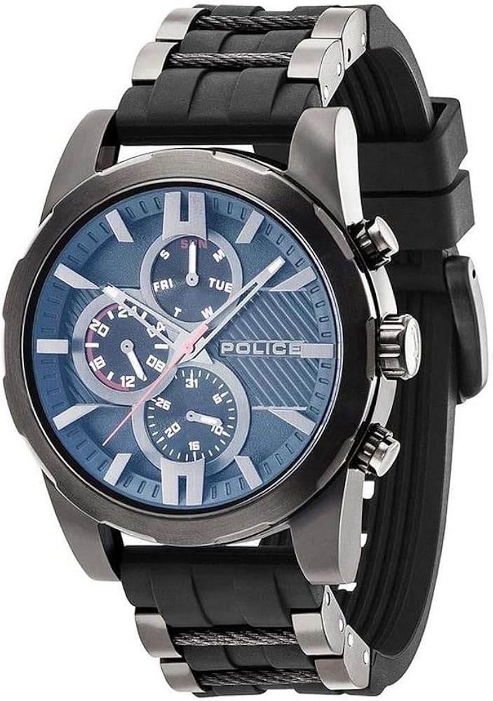 Police Men's Mechanical Watch with Black Dial Analogue Display and ...