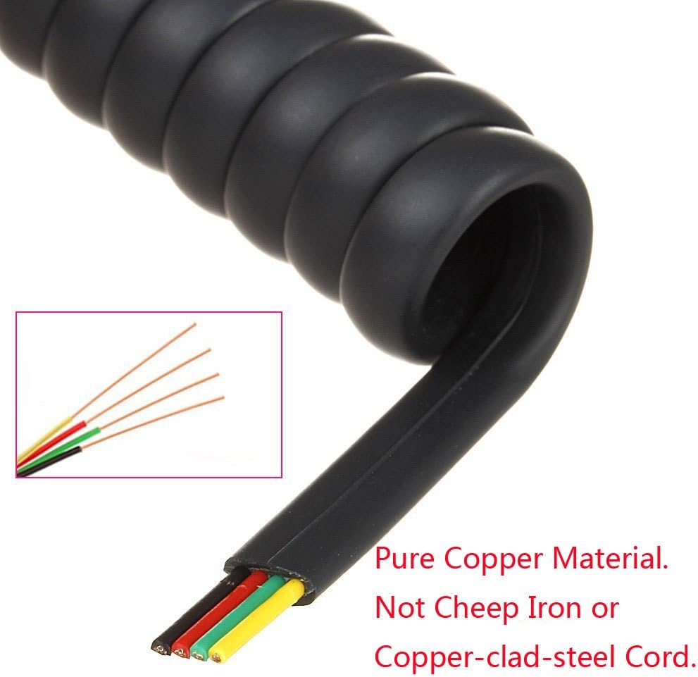 Telephone Handset Cord, [5Pack 7.5Feet] ohCome Pure-copper Coiled ...