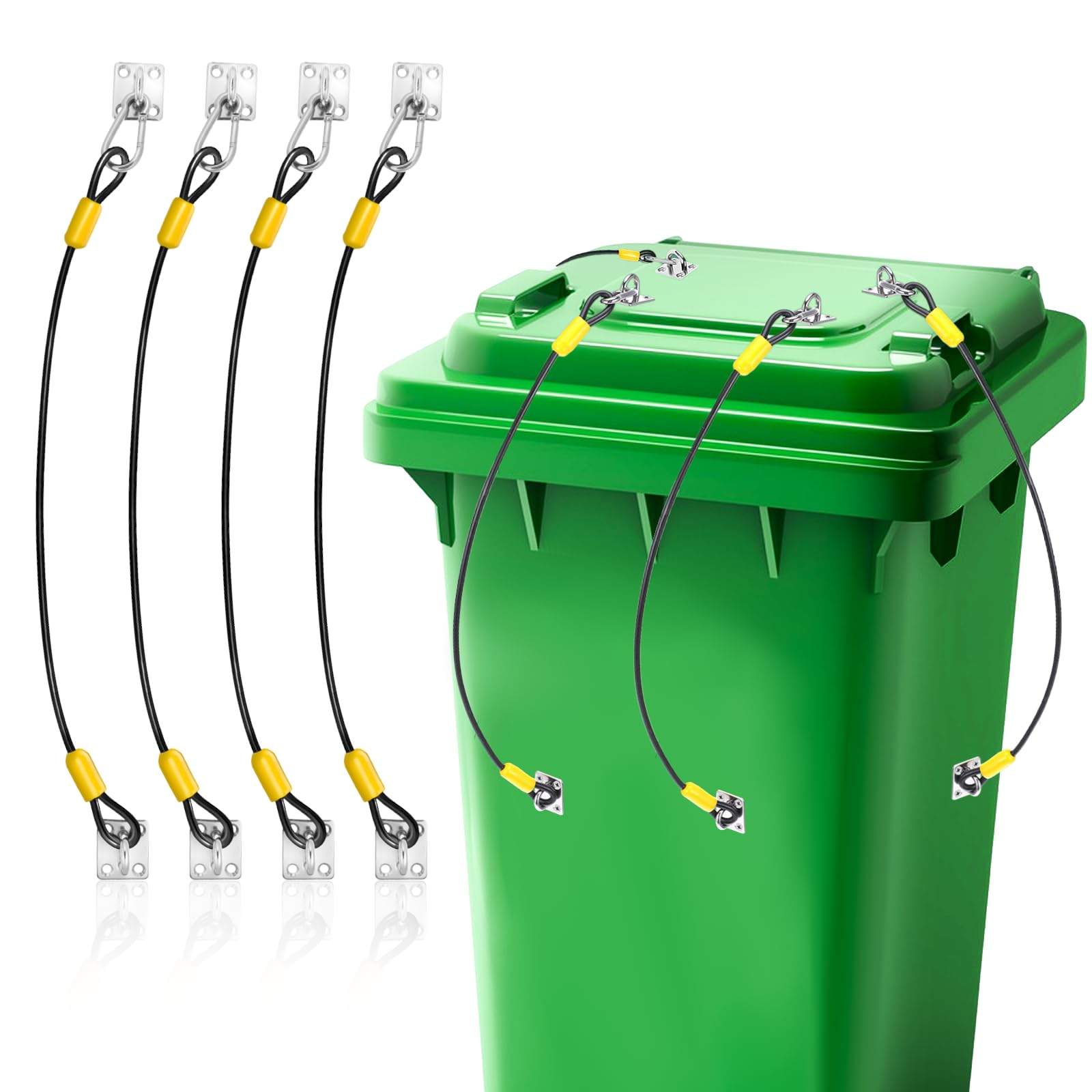 4Pcs Bear Proof Trash Can Locks, Universal Outdoor Garbage Cans Lock ...