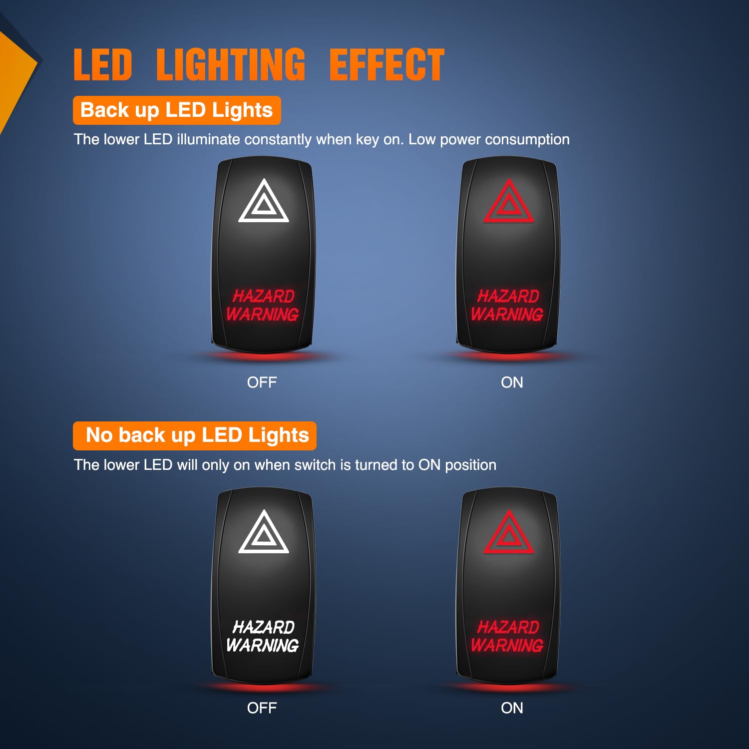 Mua Nilight Hazard Warning Rocker Switch 5 Pin Laser On Off SPST ...
