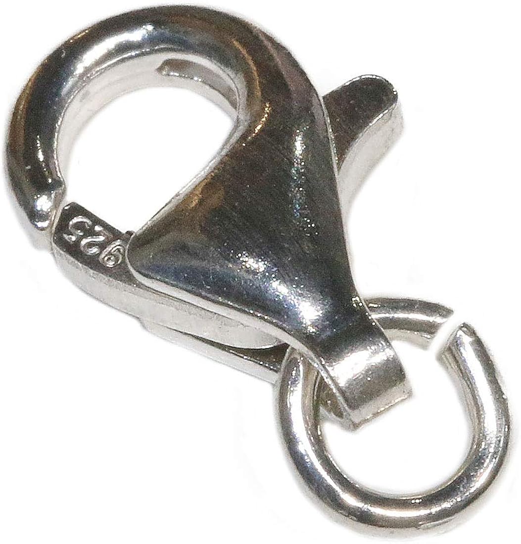 Amazon.co.jp： 【 高級SILVER925 カニカン 】シルバー925製 無垢ナスカン 1個売り パーツ 材料 シルバー925 silver シルバー 925 チェーン ネックレス ...