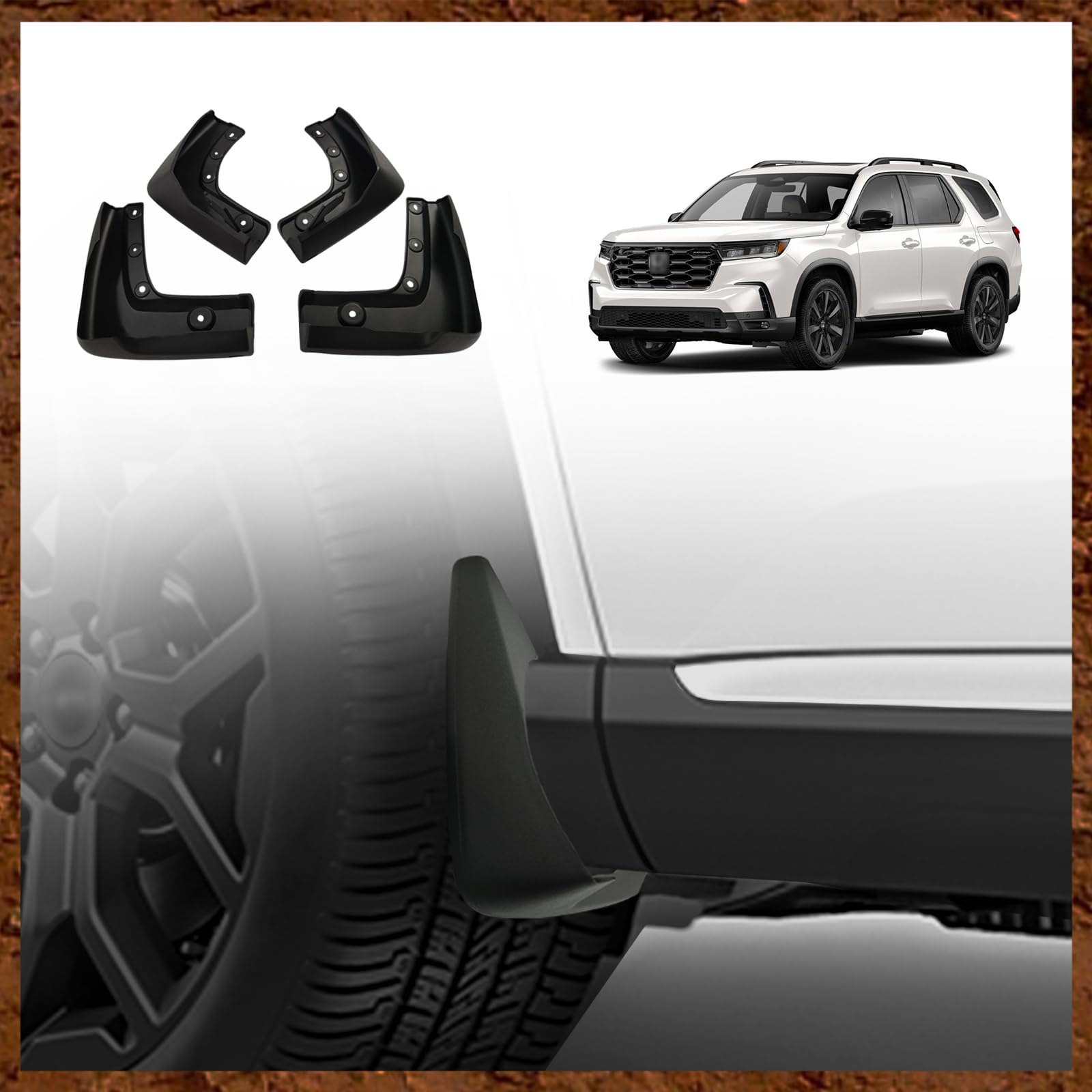 Muslogy for Pilot 2023 2024 2025 Mud Flaps Splash Guards Front & Rear ...