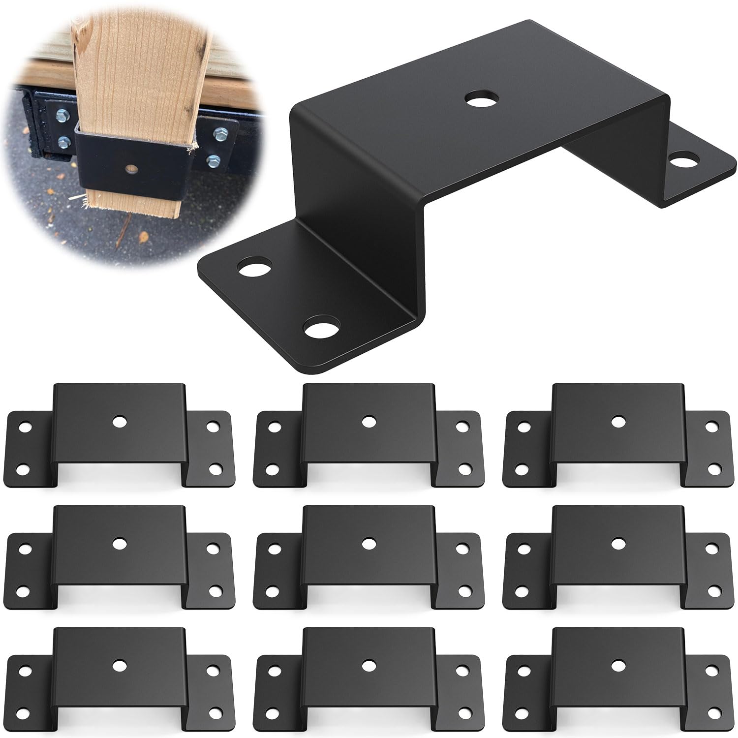 FOROIRON 10 Pcs Trailer Stake Pocket Bracket for 2'' x 4'' Lumber Heavy ...