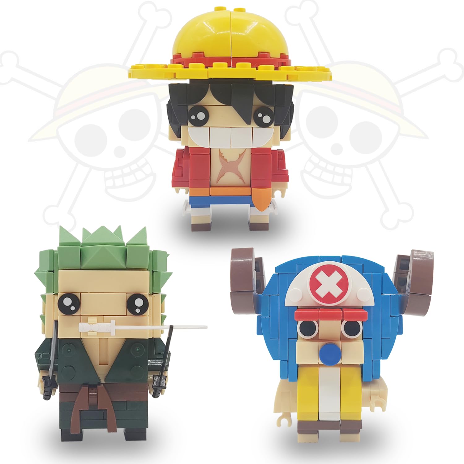 Mua Beego One Piece Anime Brick Mini Headz Building Toys, 3 One Piece ...