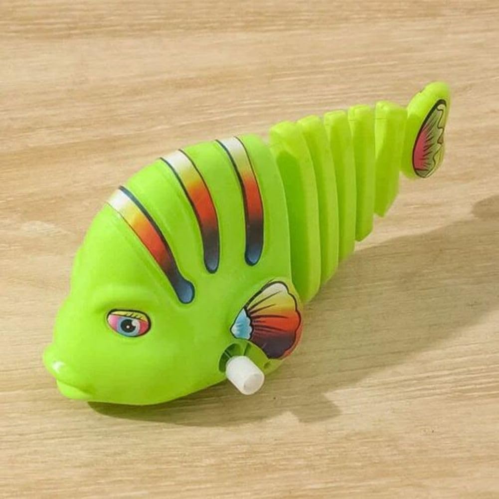 Clockwork Swinging Cartoon Fish Toys, 2024 New Plastic Wiggle Fish ...